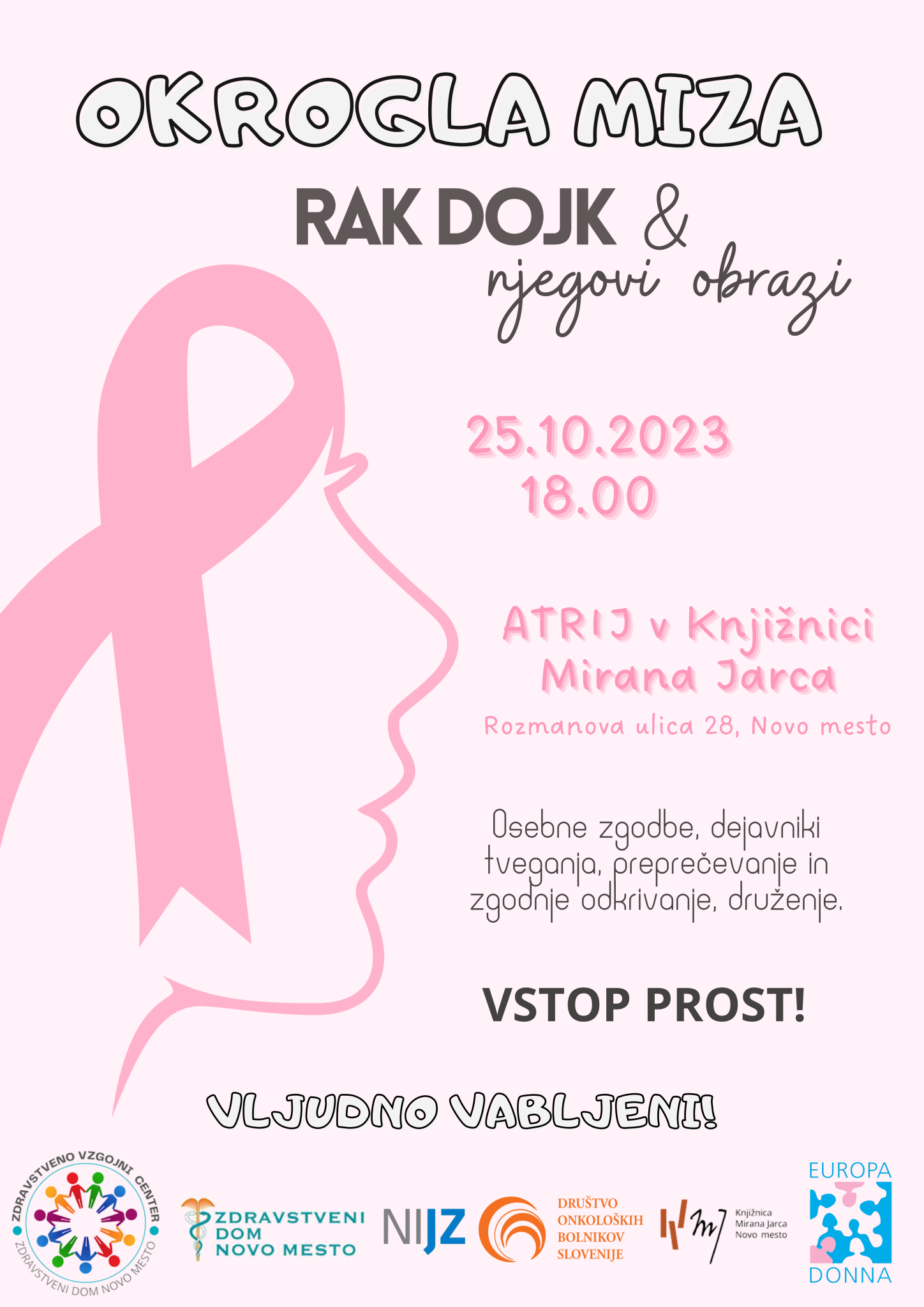 Okrogla miza "Rak dojk & njegovi obrazi" | Nijz